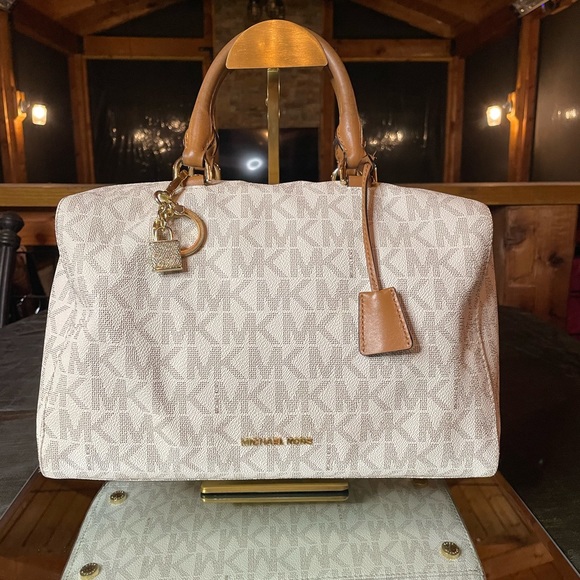 Michael Hoban | Bags | Michael By Michael Kors Monogrammed Boston Bag | Poshmark